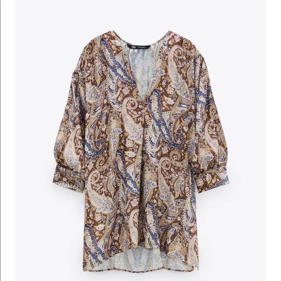 Zara | Tops | Zara Printed Top | Poshmark